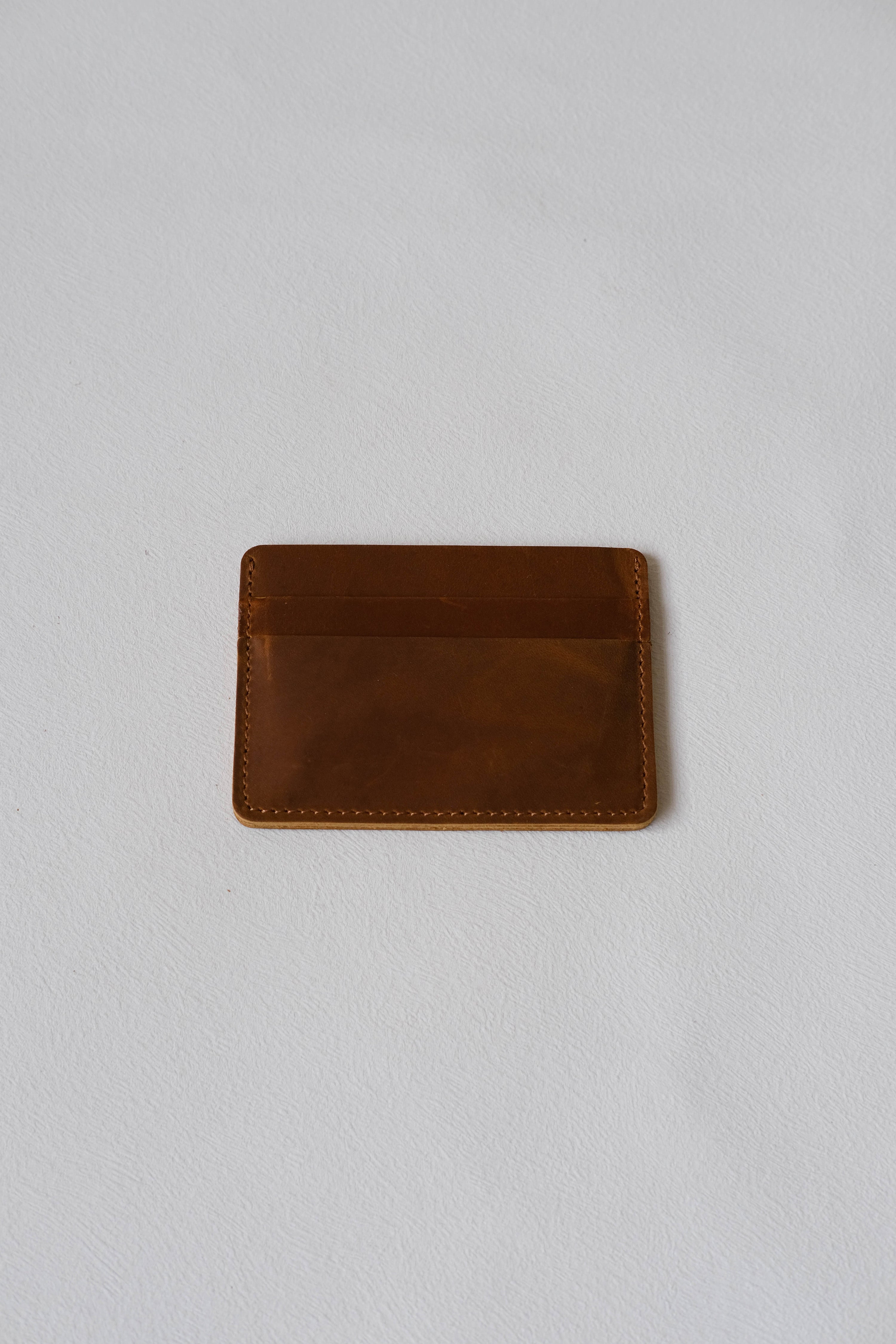 Handmade First Layer Cowhide Card Holder In Brown – S A O U